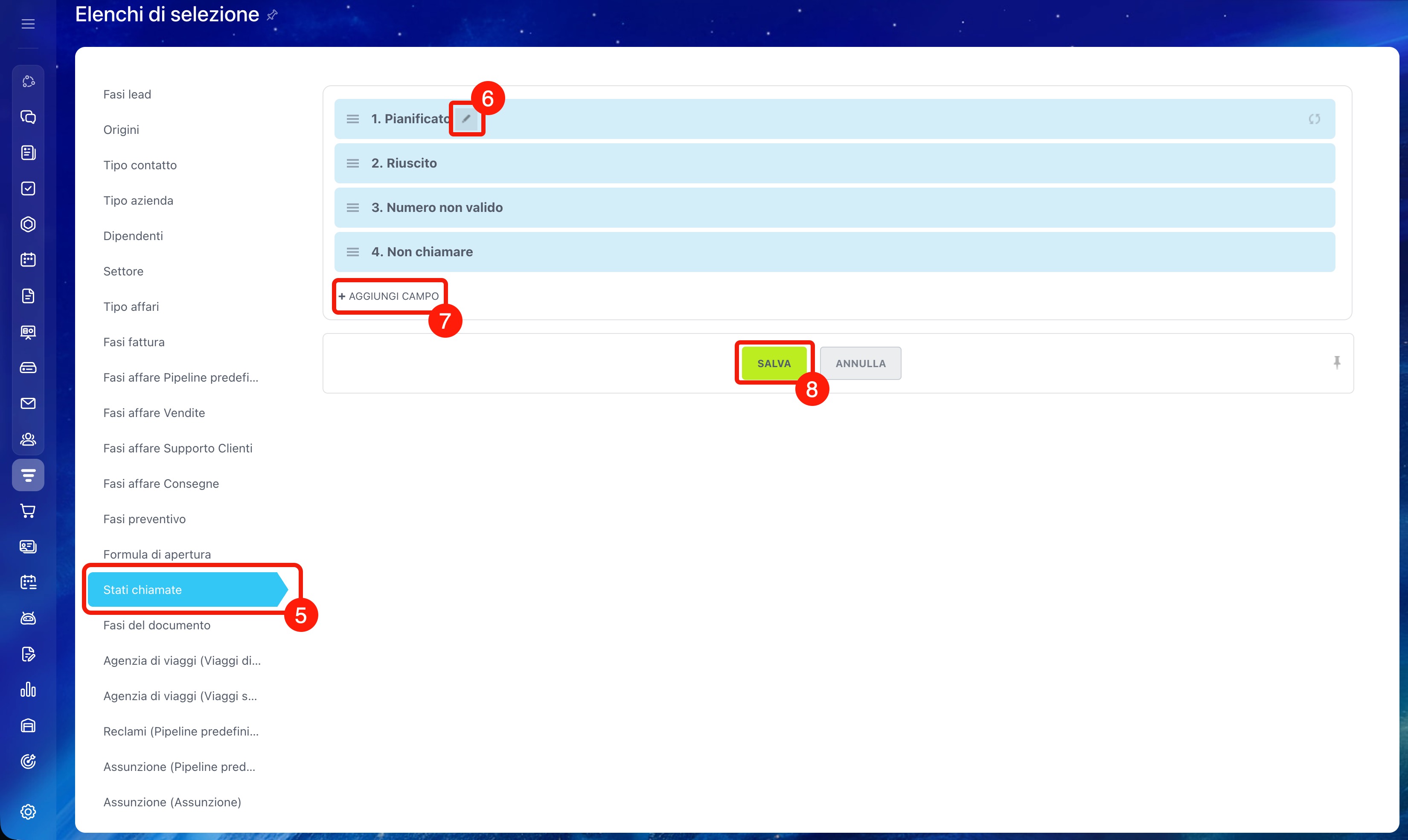 Composizione di massa nel CRM